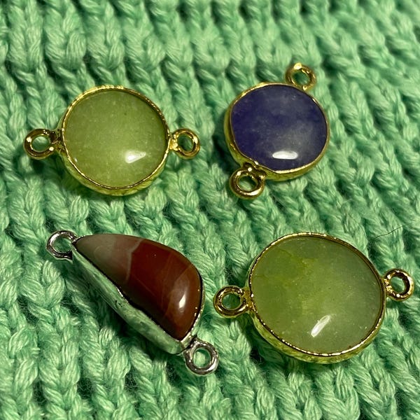 Vintage Japan Faux Pearl Luster Japan Dimple Pearl Connectors Luster of ...