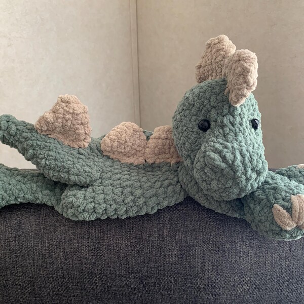 Sleepy Snuggle-saurus Rag Doll Crochet PATTERN / Rag Doll Pattern ...