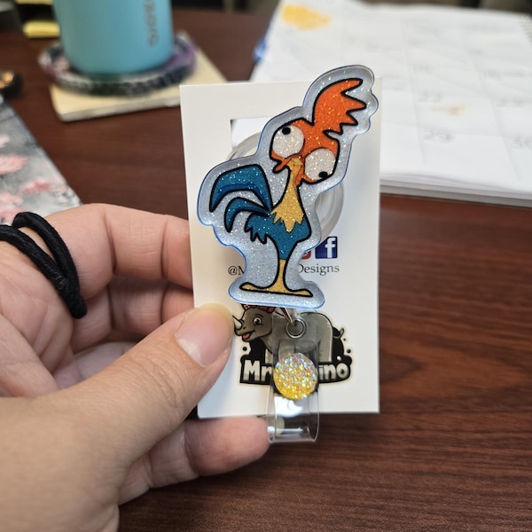 Hei Hei Moana Retractable ID Badge Reel Nurse Teacher Office Badge Reel ...
