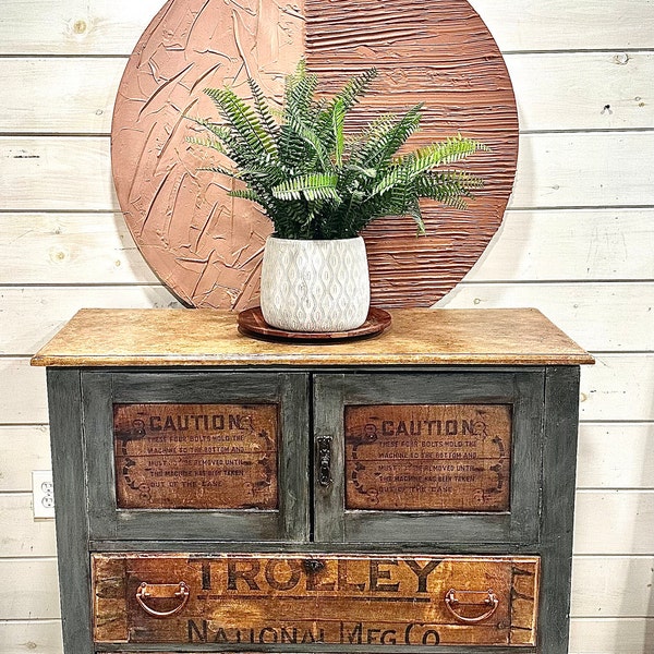 Wood Crate "trolley" Decoupage Tissue Paper - Etsy