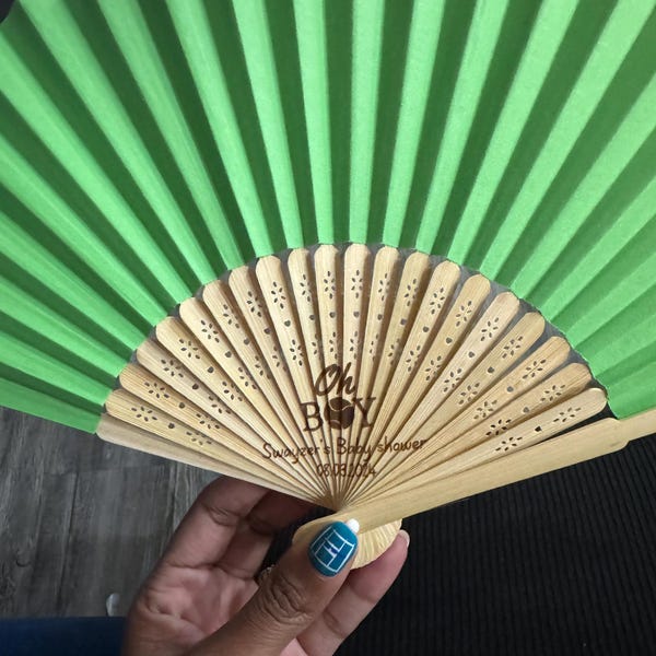 Personalized Bridal Shower Favor in Bulk Fabric Fan With a Tassel ...