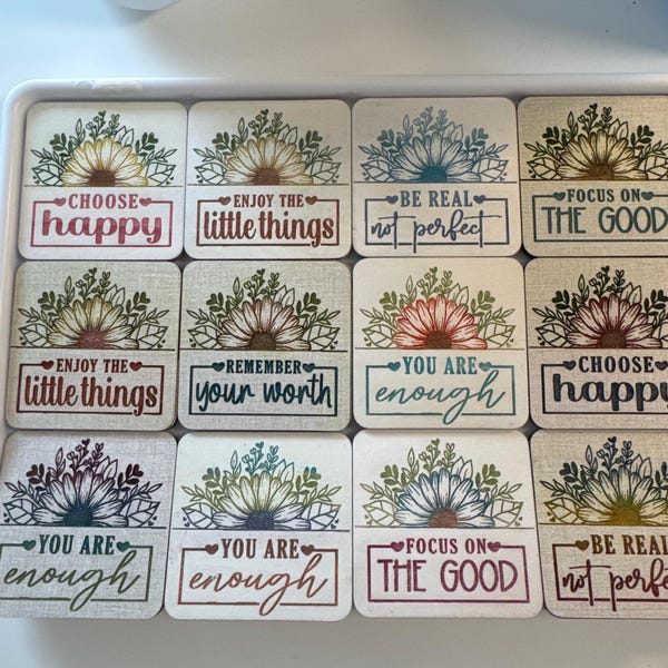 Motivational Fridge Magnets SVG Bundle Glowforge Laser Files Magnet SVG ...