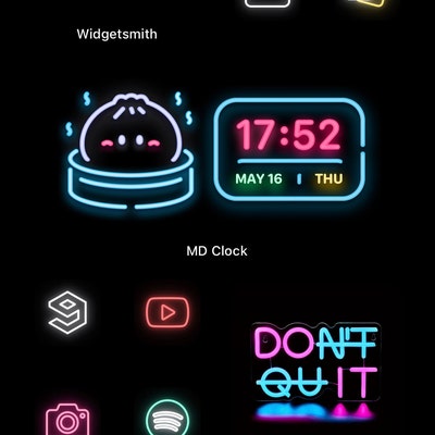 500 Purple Neon Ios App Icon Pack Magenta Neon Aesthetic for iPhone ...