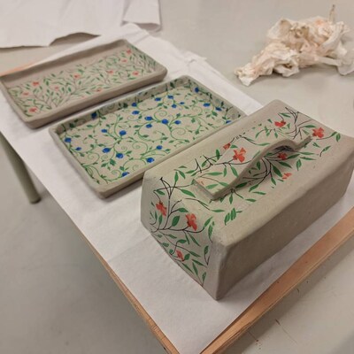 Butter Dish Template Pottery Template for Slab Building With ...