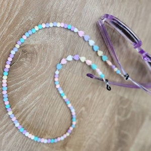 Beaded Glasses Chain Acrylic Pastels Spectacle Cord Sunglasses Strap 27 ...