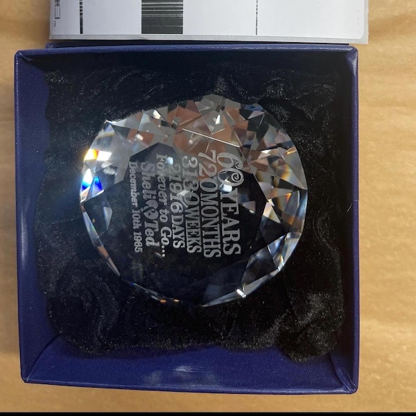 Personalized-traditional Diamond Gift for 60 Years Wedding Anniversary ...