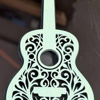 Filigree Guitars SVG Cut Files (svg Dxf Png Eps Jpeg) Silhouette ...