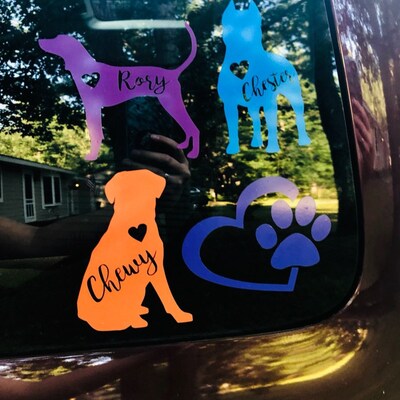 Dog Name Decal Dog Decal Dog Car Decal Pet Decal Yorkie Decal Puppy ...