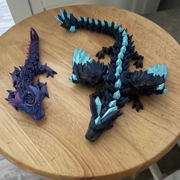 12" Dragon Fidget Toy, Colored 3d Articulated Dragon, Flexible Dragon ...