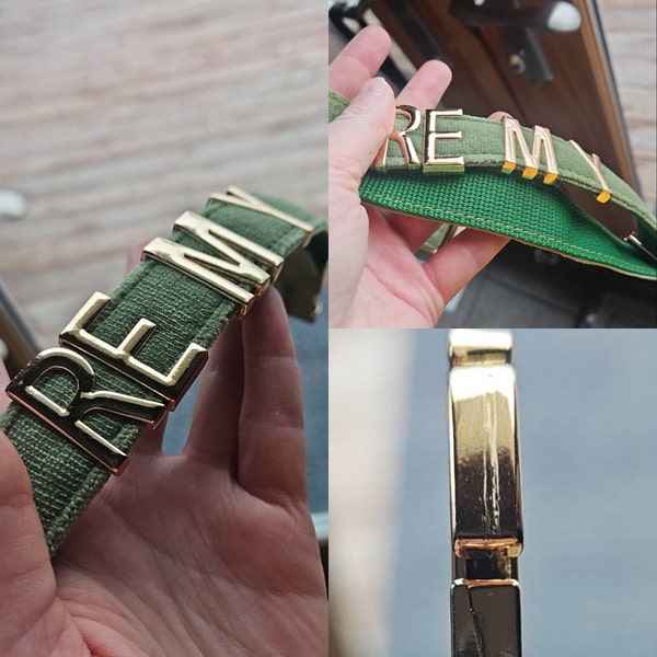 Personalized Dog Collars With Metal Letter Name, Female Dog Collars ...