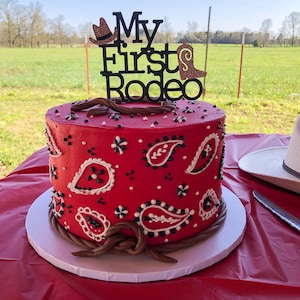 My First Rodeo Cake Topper / First Birthday / Cowgirl Party / - Etsy