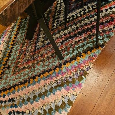 VINTAGE RUG RUNNER ,bohemian Red Colorful Rug ,unique Boujad Colorful ...