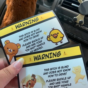 Car Warning Sticker | Etsy
