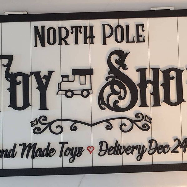 North Pole Toy Shop Sign / Digital Laser Cut SVG File / Glowforge ...