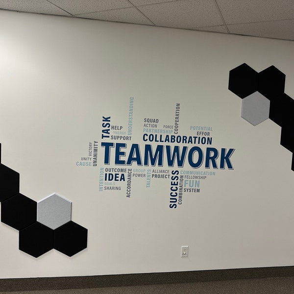 Teamwork Wall Decal, Teamwork Decal, Office Wall Art, Office Decor ...