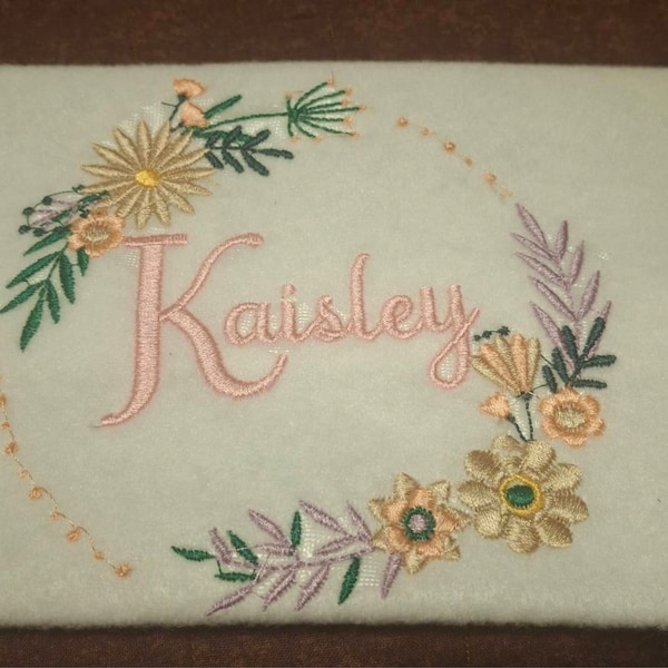 Flowers Frame Machine Embroidery Design, Plant Wreath Embroidery ...