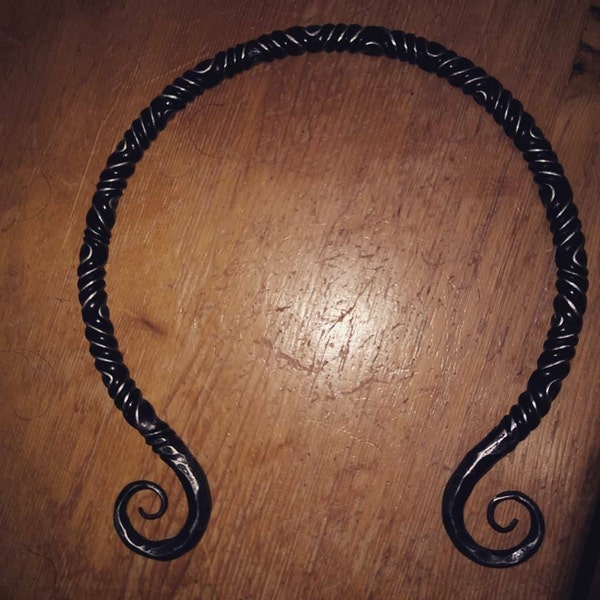 TWISTING IRON TORC Torc Torques Necklace Twisted Druid Celtic Celt ...