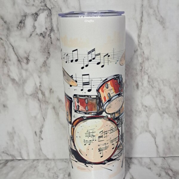 Paint Drip Floral Violin Sublimation Tumbler Wrap 20oz Straight/skinny ...