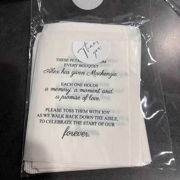 X50 for Your Happy Tears Wedding Tissues Packets 100% Biodegradable ...