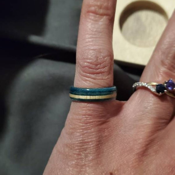 Recycled Skateboard Ring - Wooden Red Ring - Recycled Ring - Upcycled ...