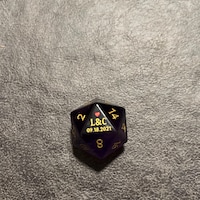 Custom Wedding Dice Custom Dice D20 Dungeons & Dragons DND Dice Stone ...