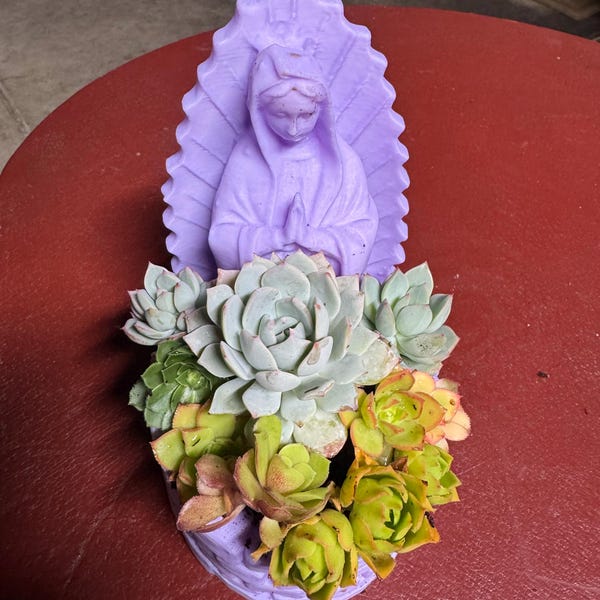 Virgin Mary Planter, Church Flower Pot, Virgencita Vase, Lady Guadalupe ...