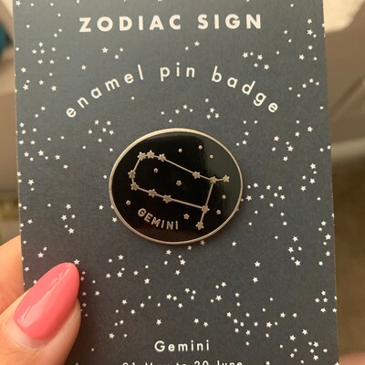 Zodiac Pin Constellation Enamel Pin Hard Enamel Pin Zodiac Sign Badge ...