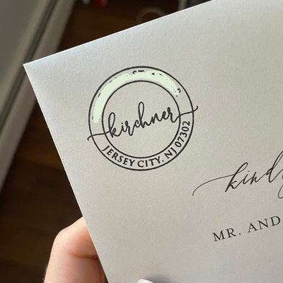 Address Stamp, Self Inking, Round Design, Personalized Custom Return ...