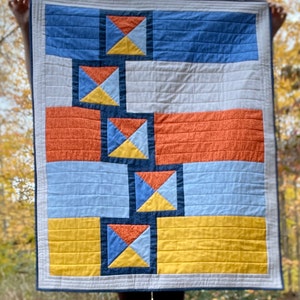 Modern Baby Quilt Pattern Jack's Boxes Baby Quilt PDF Pattern Digital ...