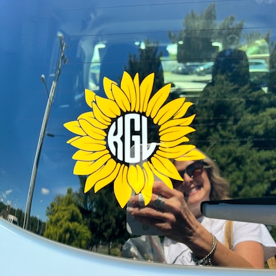 Personalized Monogram Decal Monogram Car Decal Monogram - Etsy