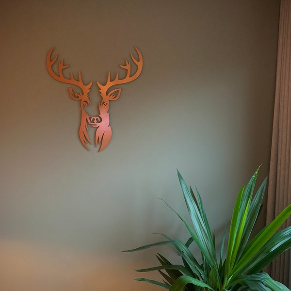 Metal Deer Head Wall Art, Deer Head Wall Art, Deer Lovers, Unique ...