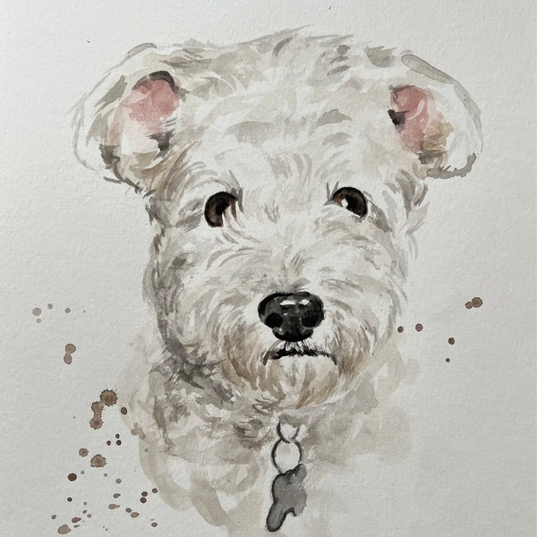 Custom Watercolor Pet Portrait, Commission Artwork, Cat, Guinea Pig ...