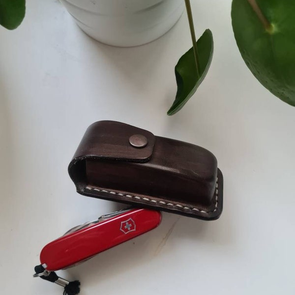 Swiss Army Knife Sheath Handmade Genuine Leather Victorinox Swiss Champ ...