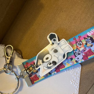 Bluey Inspired Keychain Bluey Resin Planner Keyring. Bluey Bingo Honey ...