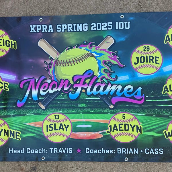 Softball Team Banner | T-ball Team Banner | Little League Team Banner ...