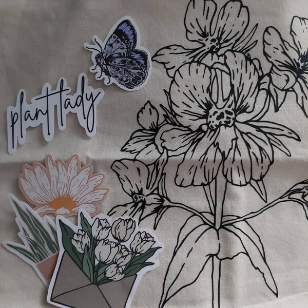 Retro Flower Print, Forest Green, Funky Flower, Wavy Floral, Art Print ...