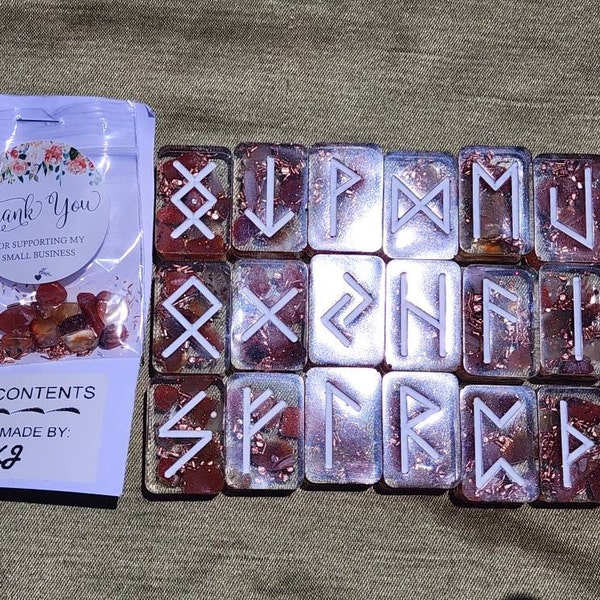 Magical Sparkle Glitter Bling Elder Futhark Viking Resin Runes by KJ ...