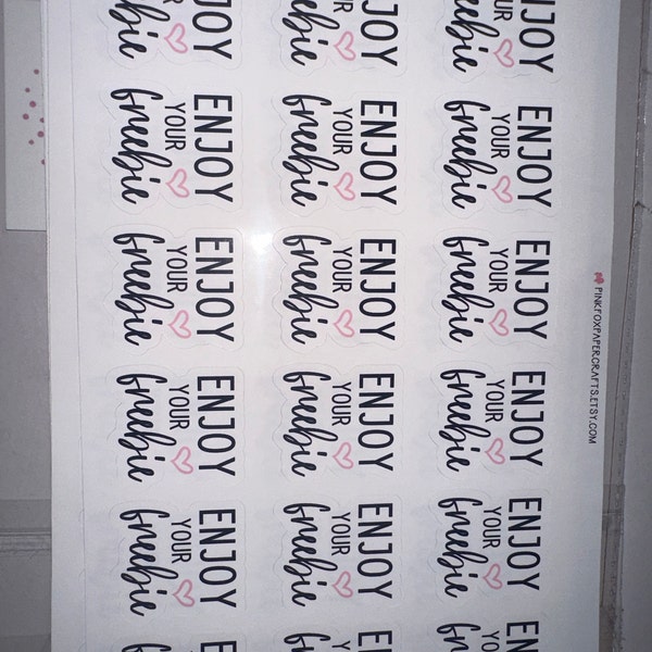 Enjoy Your Freebie Sticker, Giveaway Winner Sticker, She Won This ...