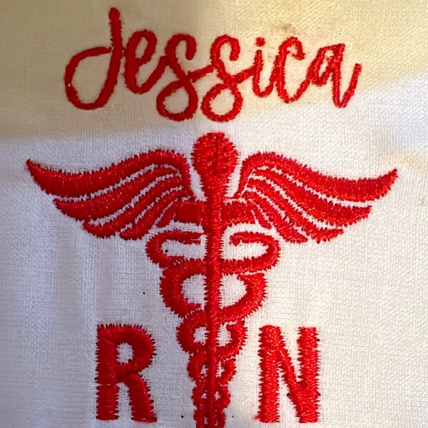 Caduceus RN Embroidery Design | Medical Symbol Embroidery Design ...
