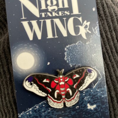 Cecropia Moth Enamel Pin - Etsy