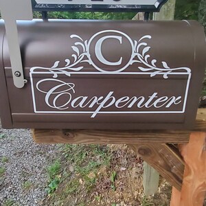 Mailbox Decal Scroll Mail Box decal Wedding Mailbox | Etsy