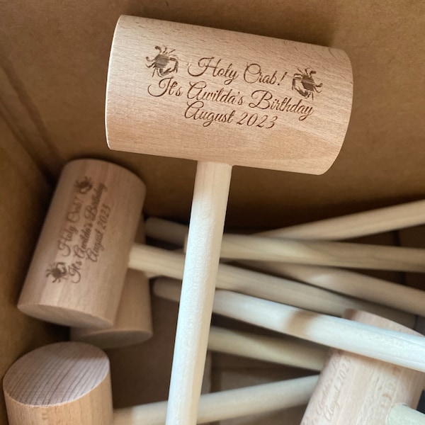 Custom Engraved Crab Mallet, Custom Crab Mallet, Wedding Crab Mallet ...