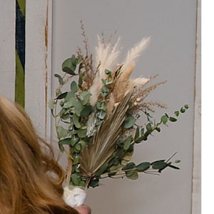 DRIED 8 Mini Palm & Ruscus Bouquet/dried Floral Bouquet/reed/dried ...