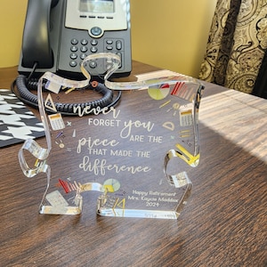 Personalized Work Anniversary Plaque, Employee Recognition Appreciation Award, Workiversary, 10 ...