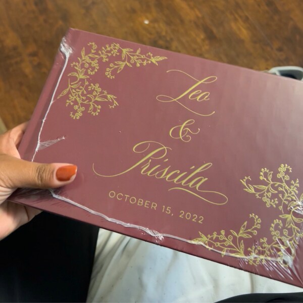 Custom Wedding Guest Book, Wedding Book, Guests Sign In, Hardcover ...