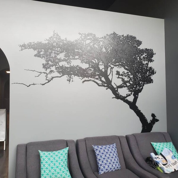 Large Wall Tree Decal Forest Decor Vinyl Sticker Highly Detailed ...