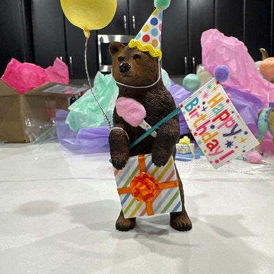 Grizzly Bear Birthday Cake Topper/party Animal Cake Topper/birthday ...