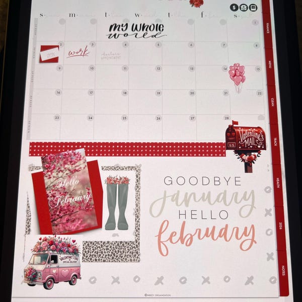 January Digital Stickers | New Year January Goodnotes Modern Stickers ...