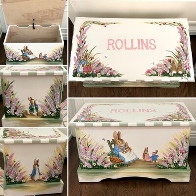 Teddy Bear and Bunny Dress-up Toy Box Done With Monogram or - Etsy