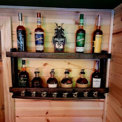 Blantons Display Shelf/whiskey Barrel Cabinet/bourbon Liquor Cabinet ...